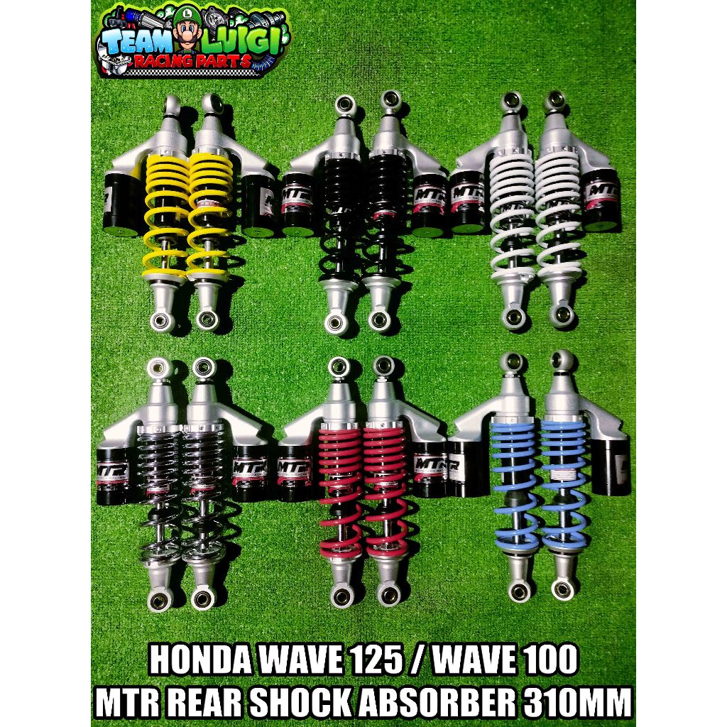 MTR HONDA WAVE 125 / WAVE 100 REAR SHOCK ABSORBER WITH TANK SILVER ...