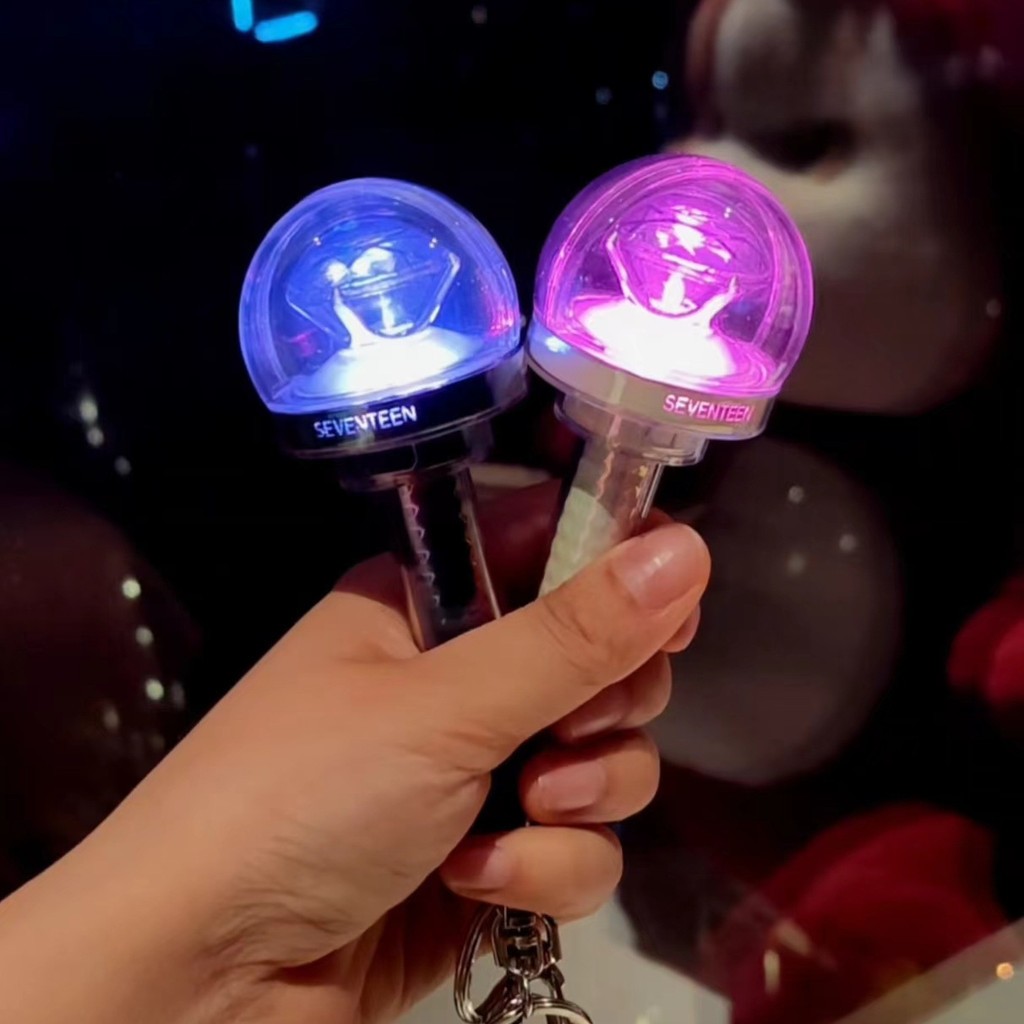 Kpop Idol Seventeen Mini Lightstick Key Ring Glow Stick Keychains for ...