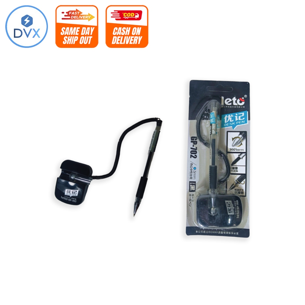 DVX #GP702 Secure Counter Pen with Adhesive Chain Writing Ballpen for ...