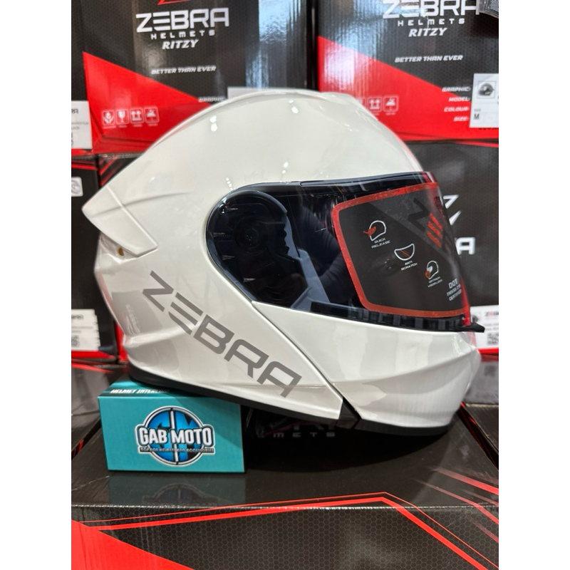 ZEBRA RITZY MODULAR DUAL VISOR HELMET | Shopee Philippines