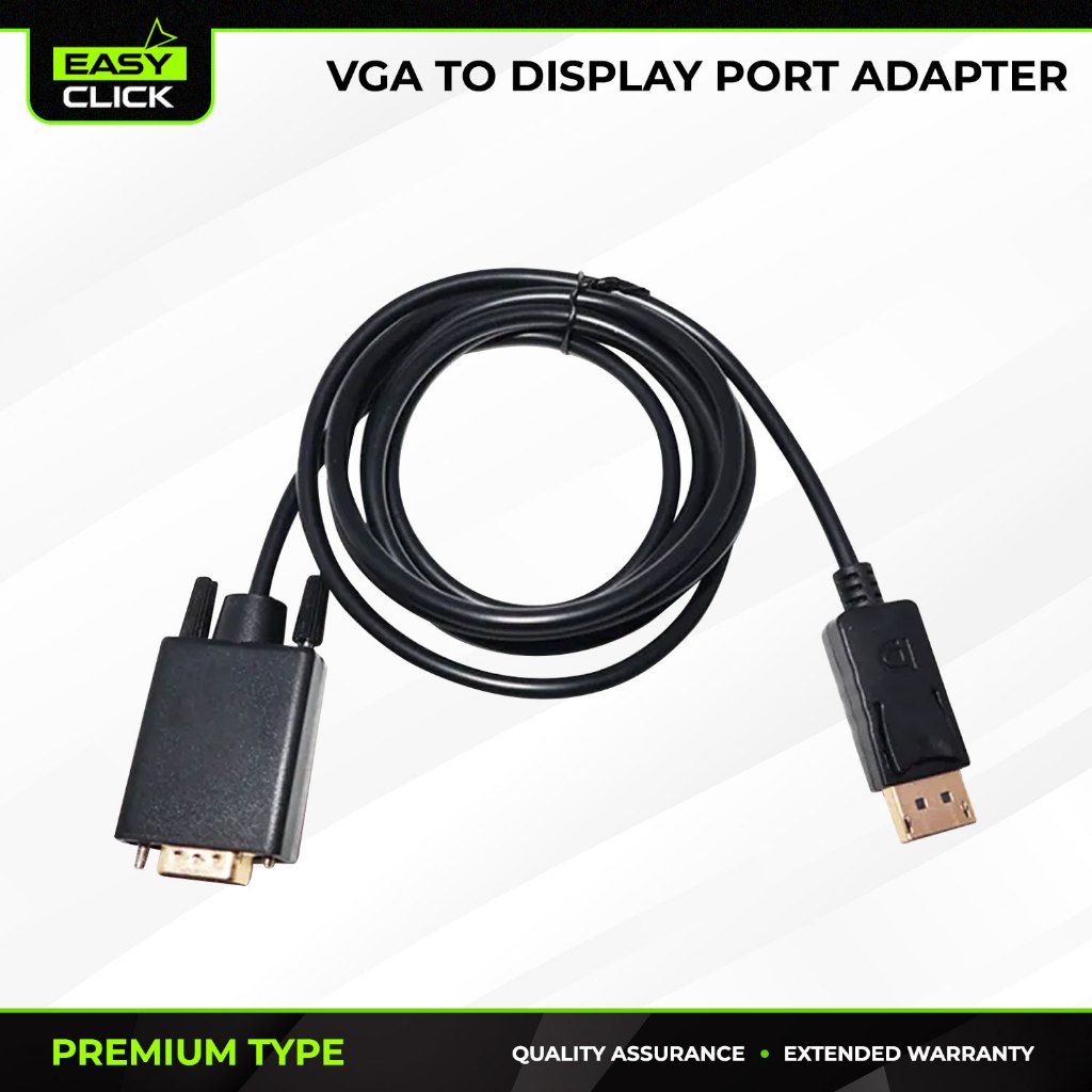 VGA Cable to Display Port Adapter 1.5m Mini Display Port Adapter for ...