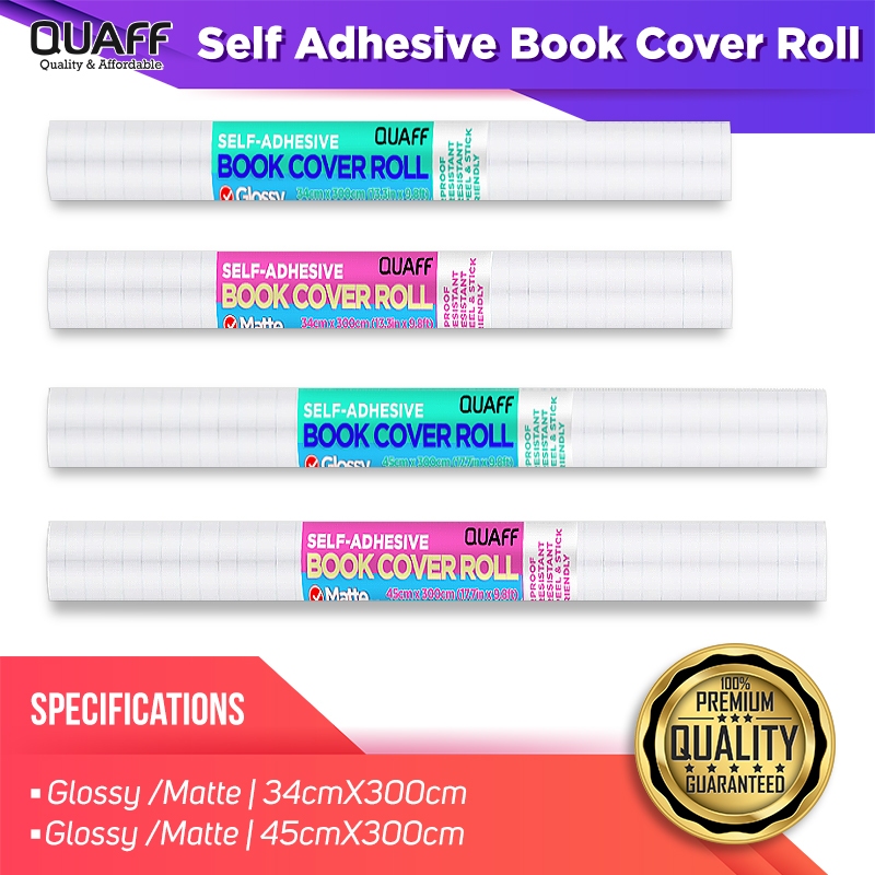 Quaff Self Adhesive Book Cover Roll Glossy/Matte | Shopee Philippines