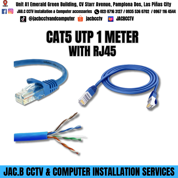 CAT 5 UTP WITH RJ45 (15M, 10M, 1M) | Shopee Philippines