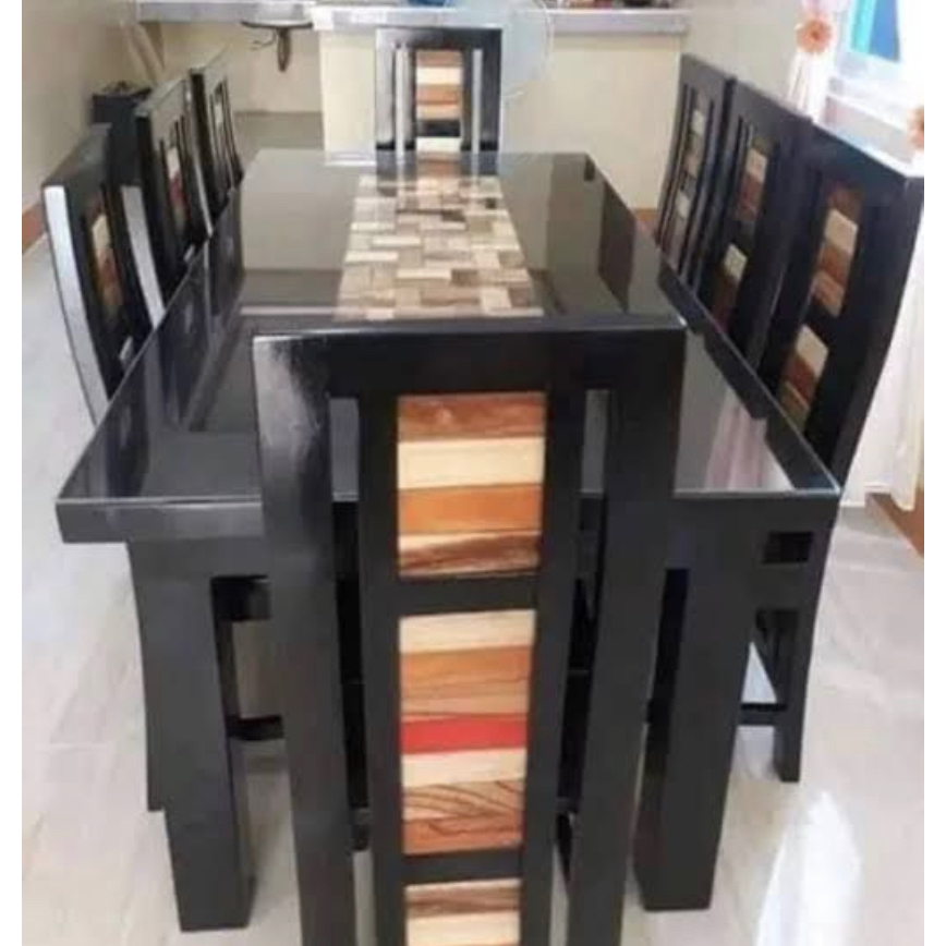 Brand New Marble 6 Seater Set Dining Table with chairs | Shopee Philippines