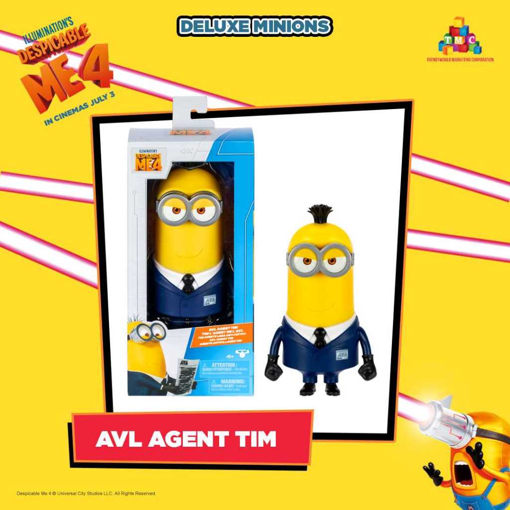 Despicable Me 4 Deluxe Minions AVL Agent Tim | Shopee Philippines