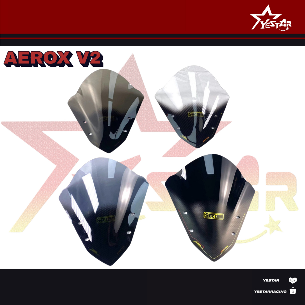 COD 1 PC Yamaha Aerox v2 Sectbill Windshield Visor Motorcycle ...
