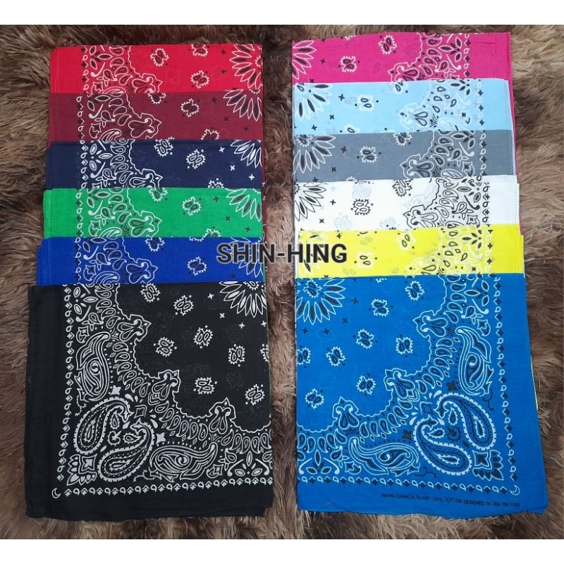 6 or 12 Pieces Scarf Bandana / Cannon / Assorted Color | Shopee Philippines