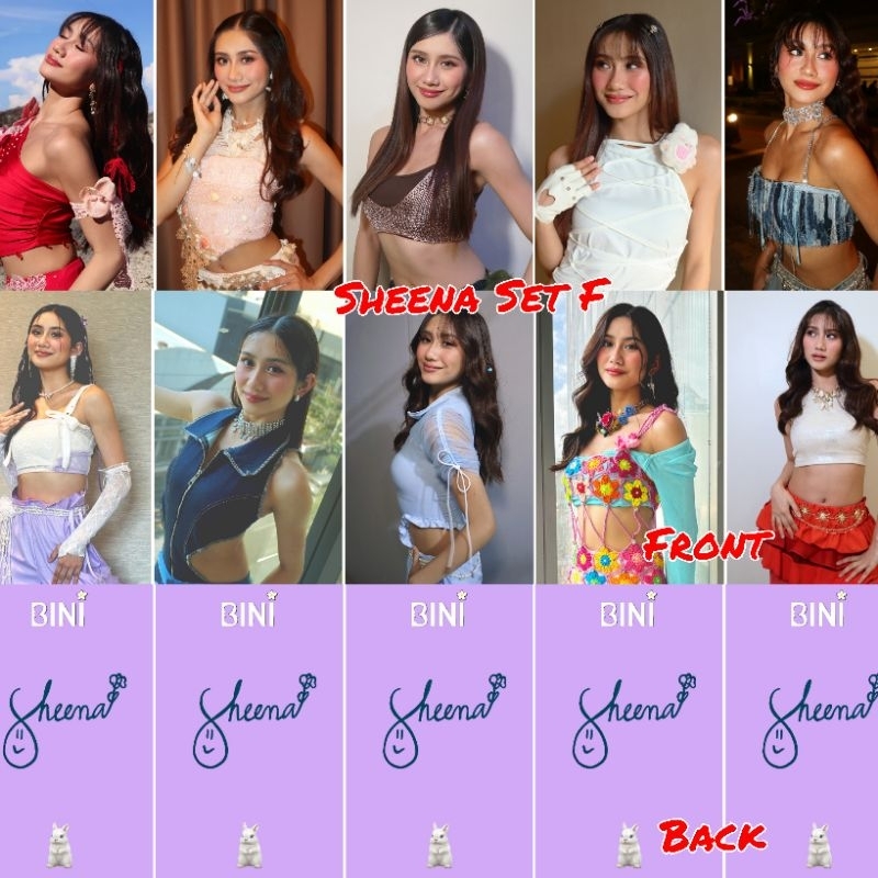 10pcs BINI SHEENA Photocards with sleeves each PC (Fanmade Merch) LOMO ...
