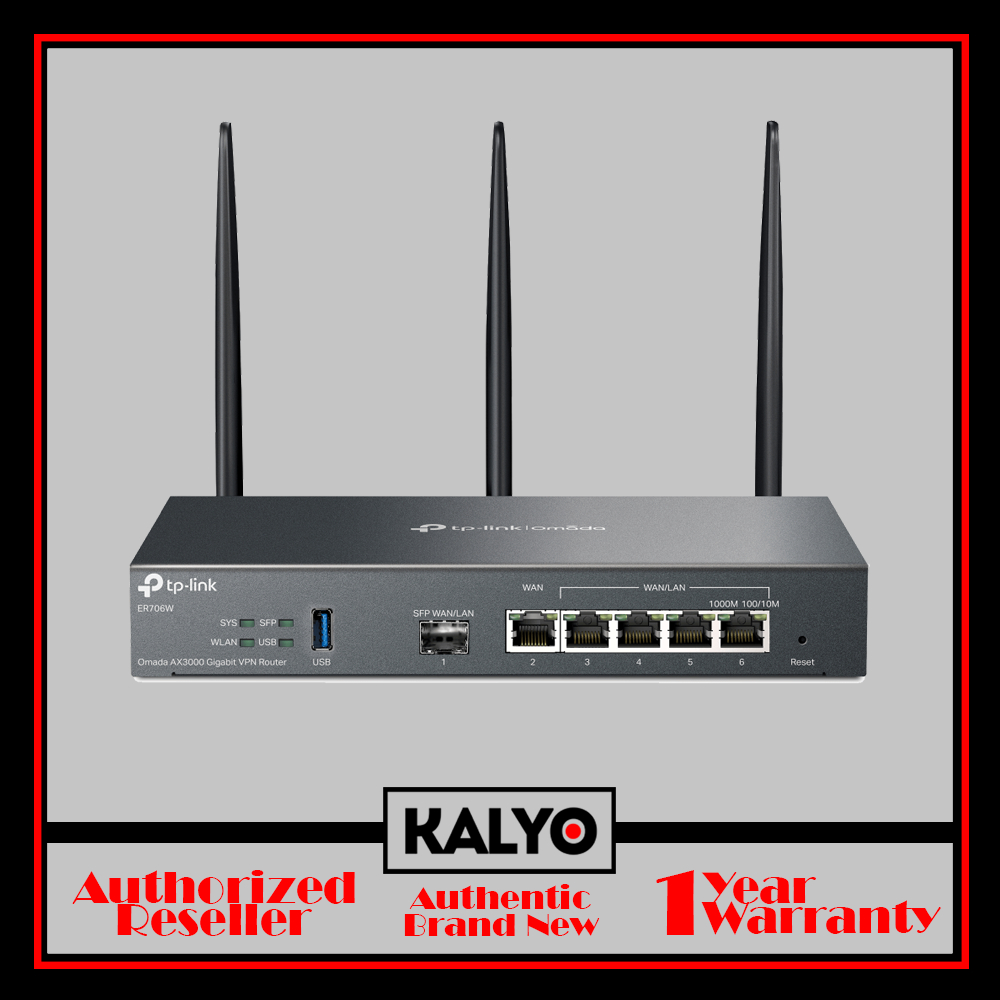 Tp Link Omada Er706w Ax3000 Gigabit Load Balancing Failover Multi Wan Vpn Router Shopee