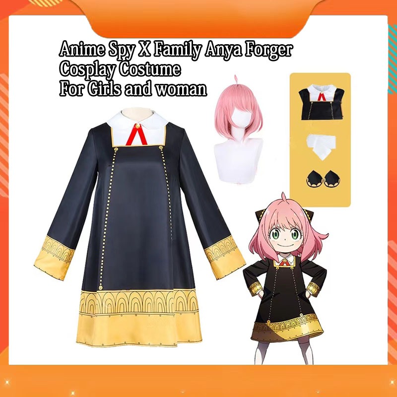 Anya Forger Costume For Kids Girls Cosplay Spy X Family Anime Christmas ...