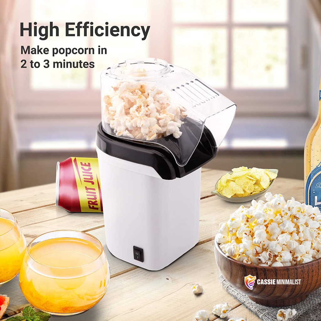 CASSIE Popcorn Machine Automatic and Electric Portable Popcorn Maker No ...