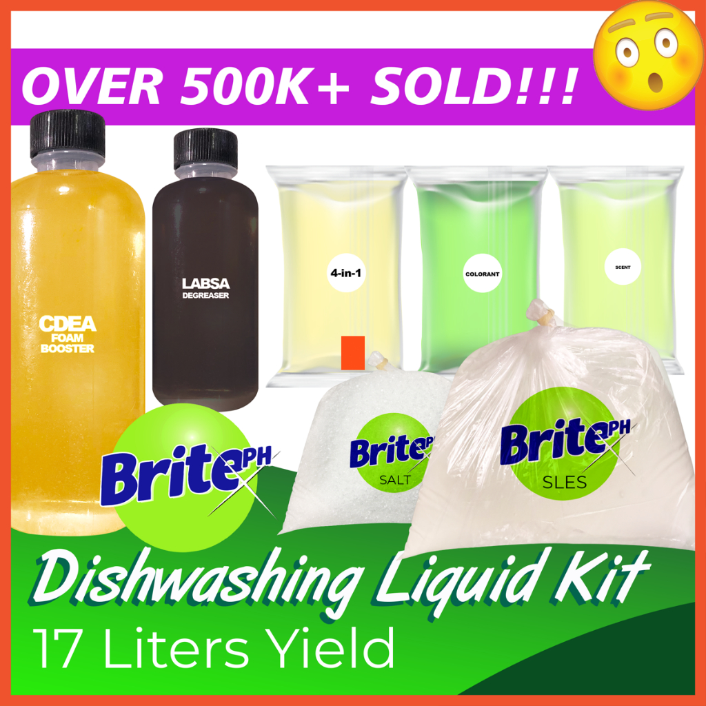 Dishwashing Liquid Kit DIY (17 liters Yield) 10 components | Shopee ...
