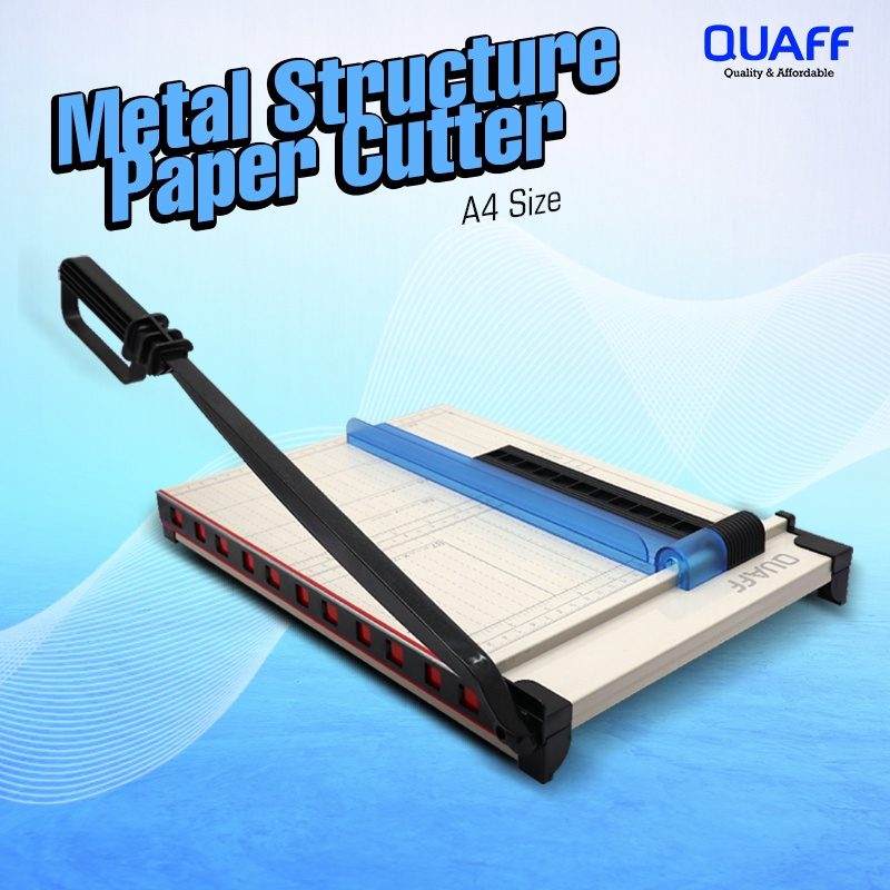 QUAFF Paper Cutter Metal Structure A4 Size with Paper Adjuster ...