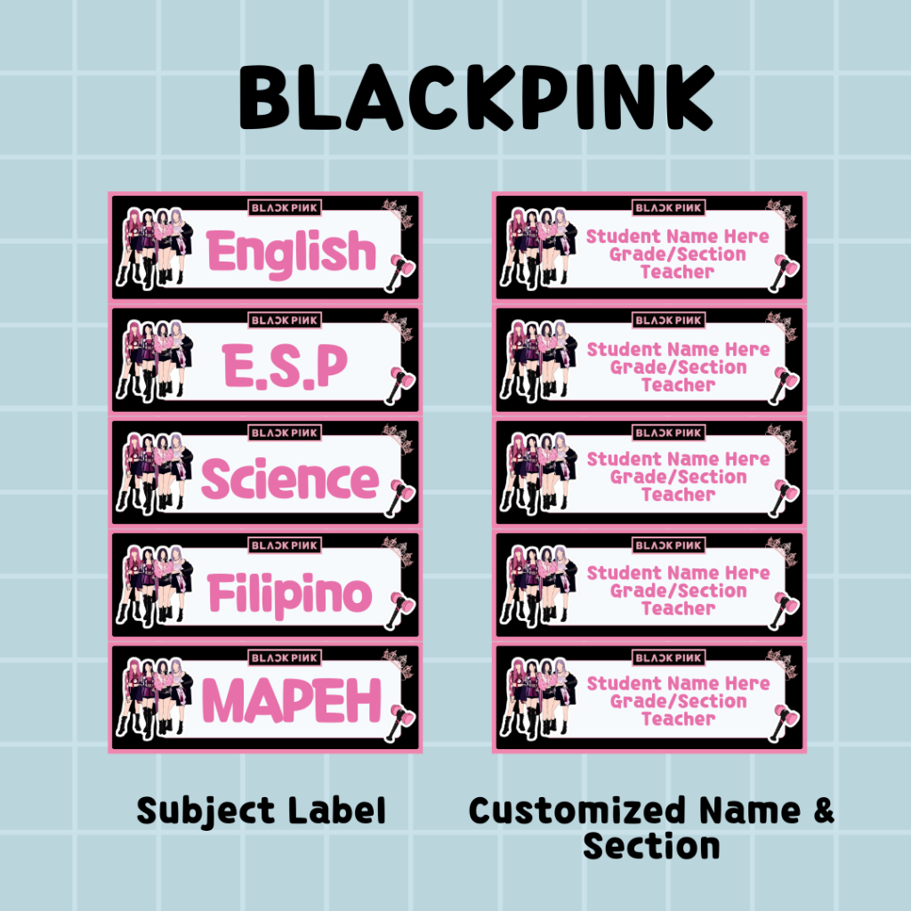 Customized Subject & Name Label Stickers Set | Shopee Philippines