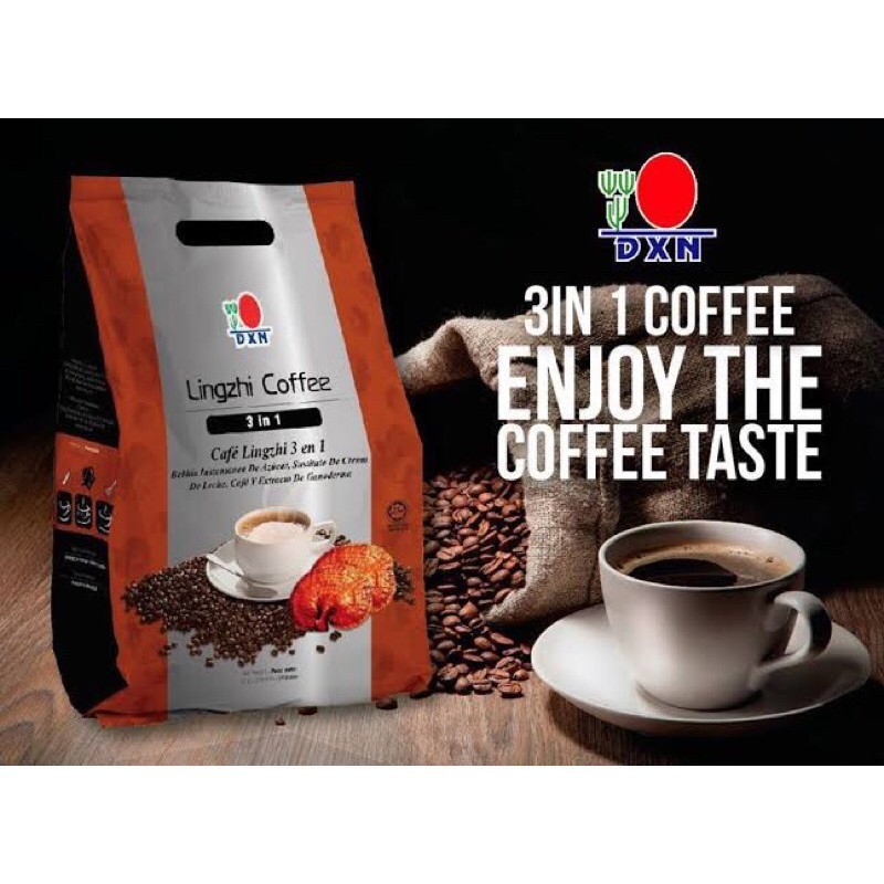 DXN Lingzhi Coffee 3in1 with Ganoderma Extract (100% Authentic) HALAL ...