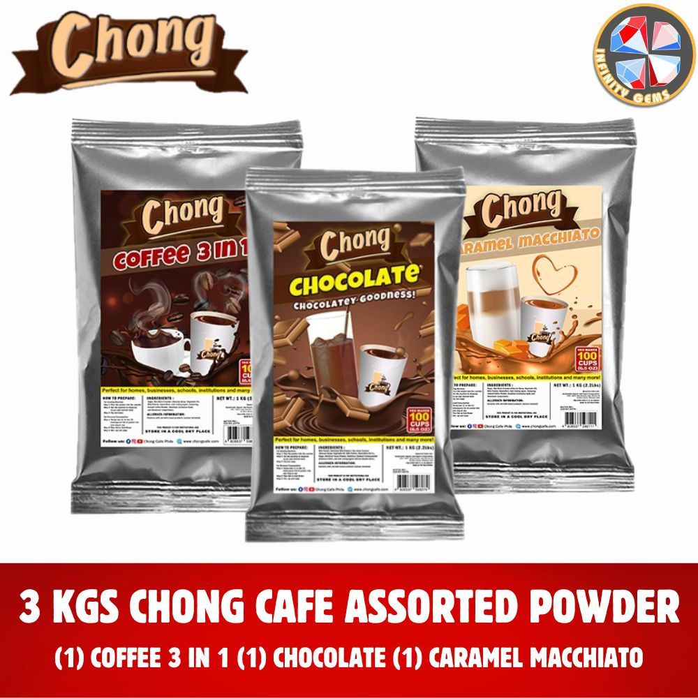 3 KGS CHONG CAFE ASSORTED PREMIXED POWDER (3IN1-CHOCO-CM) | Shopee ...