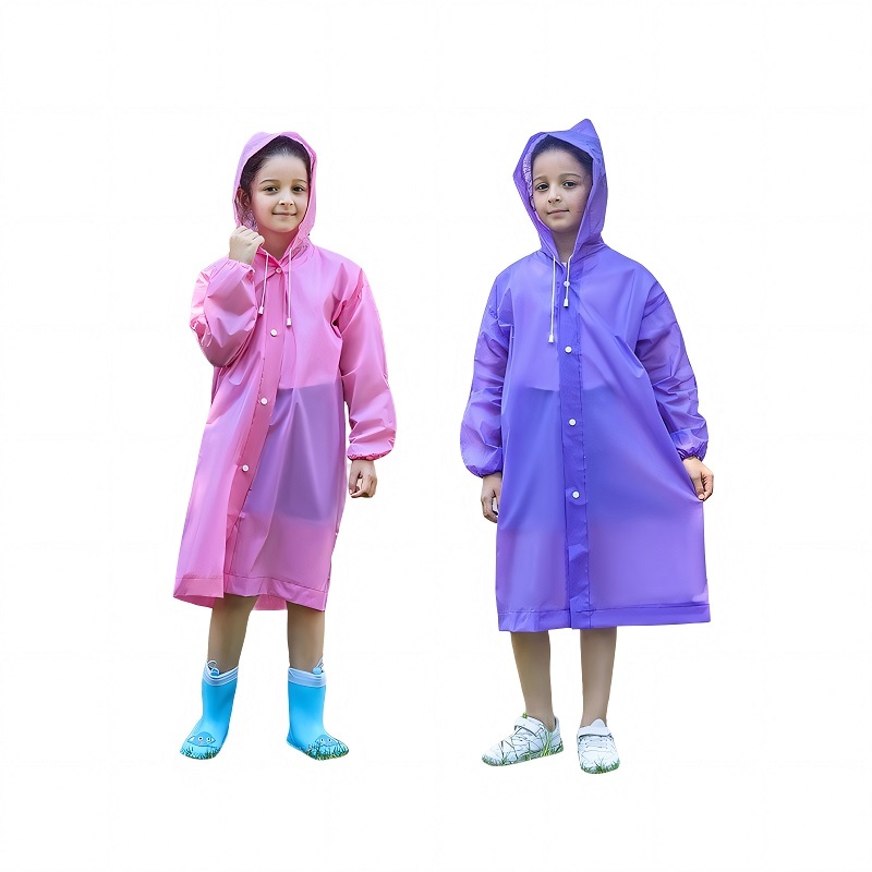 Children's Portable Raincoat for Outdoor Travel EVA Waterproof One ...