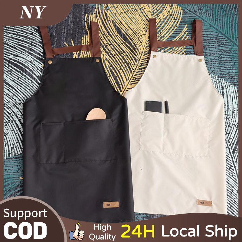 【PH Local】Waterproof Apron Coffee Shop Barber Working Bib Kitchen ...