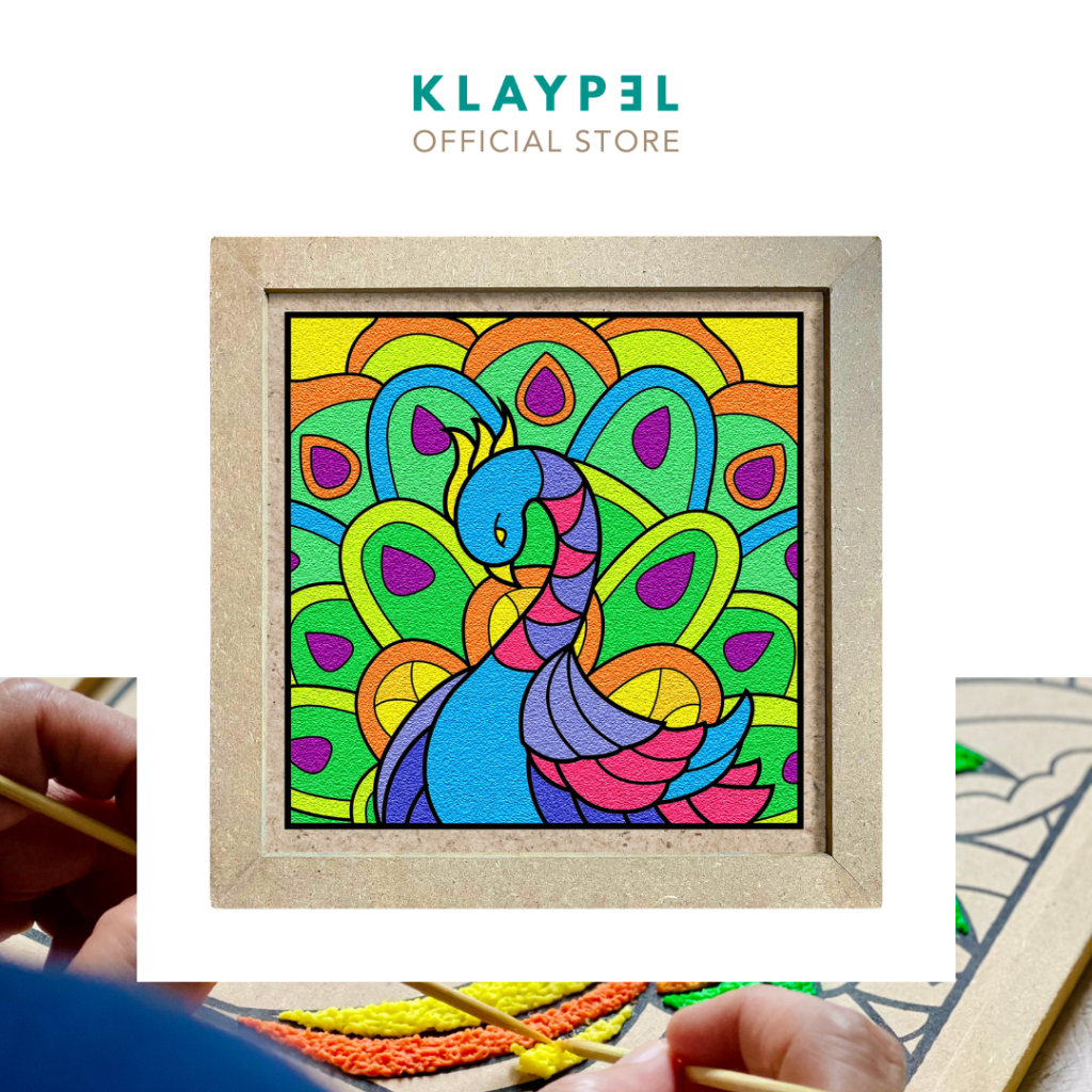 Peahen | Klaypel Square Kit | DIY Arts & Crafts | Medium | Shopee Philippines