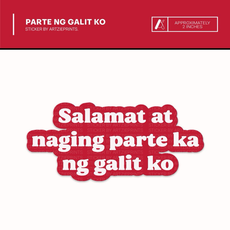 Part Ng Galit Ko Sticker | Matte Laminated Waterproof | For : Laptop ...