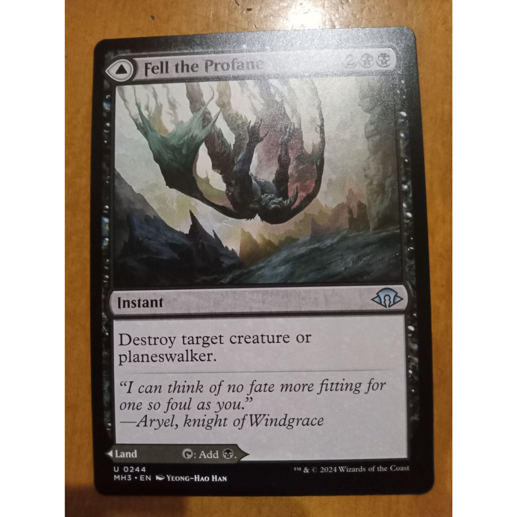 MTG Fell the Profane // Fell Mire Uncommon Modern Horizons 3 MH3 Magic ...