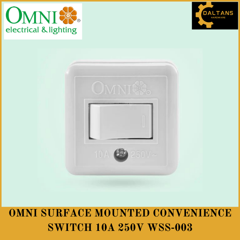 OMNI SURFACE MOUNTED CONVENIENCE SWITCH 10A 250V WSS-003 | Shopee ...