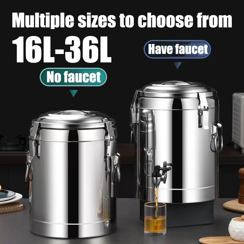 Stainless steel insulation bucket with faucet 16L/26L/36L insulation ...
