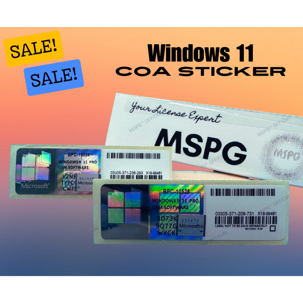 Win11 Pro / Home Product Key OEM I with Authentication Sticker | Shopee ...