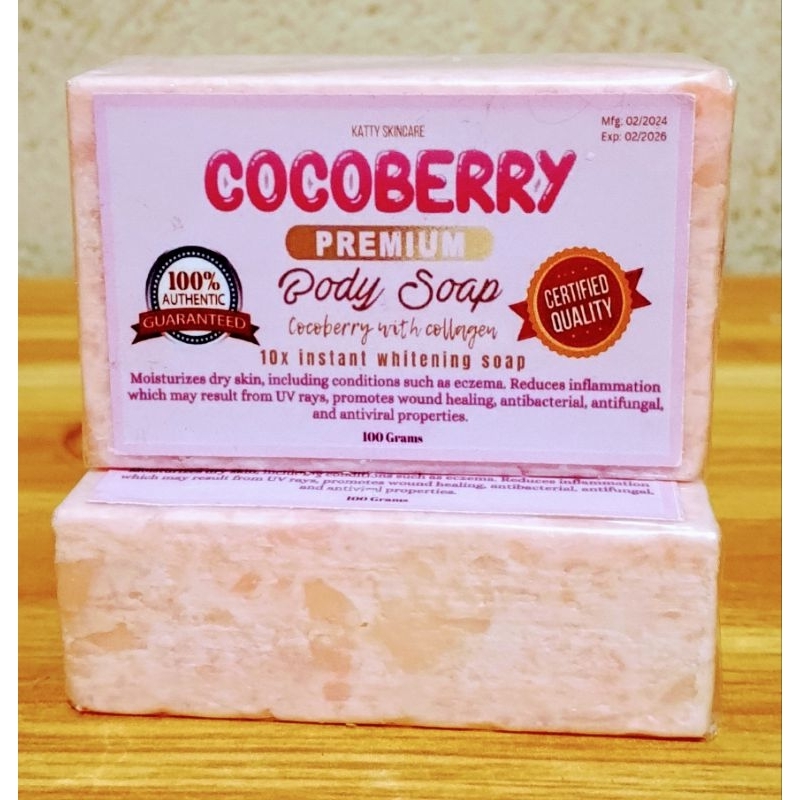 TRENDING COCOBERRY WITH COLLAGEN 10x Whitening Soap 100g | Shopee ...