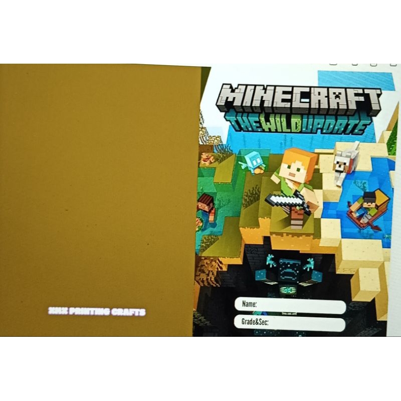 Writing Notebooks Minecrafts design 5pcs per set (Big gap/ Small gap ...