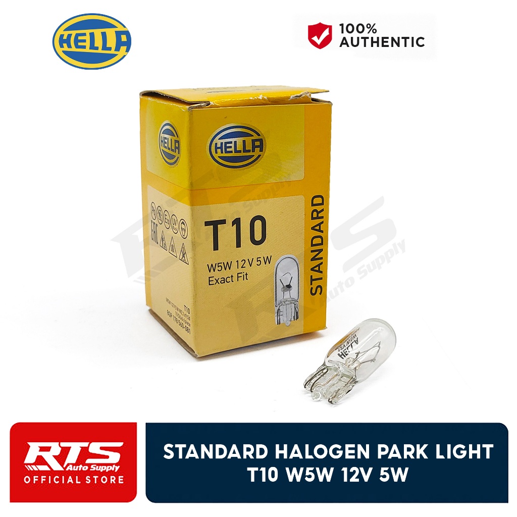 Hella Halogen Bulb Crystal Bulb / Park Light Bulb T10 W5W 12V 5W 2 PC ...
