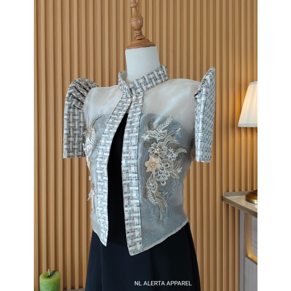 MODERN FILIPINIANA MESTIZA BOLERO BARONG AND INNER DRESS FOR WOMEN ...