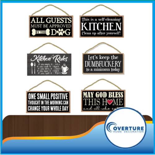 Kitchen Wood Signs Home Decor Wooden Wall Hanging | Shopee Philippines