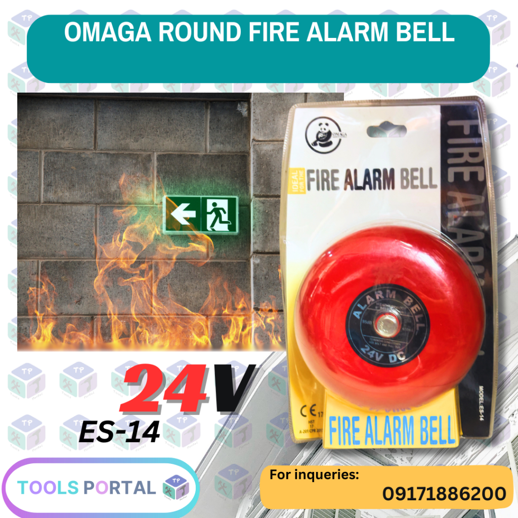 Omaga 6" (150mm) Weatherproof Round Fire Alarm Bell 24v DC ≤50mA 95dB ...