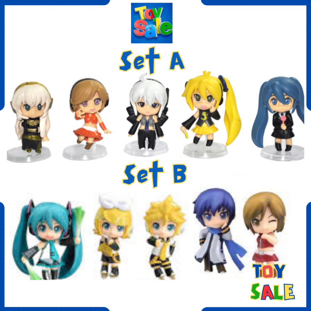 (SET OF 5) Vocaloid Hatsune Miku anime cute PVC Figures Doll Toys ...
