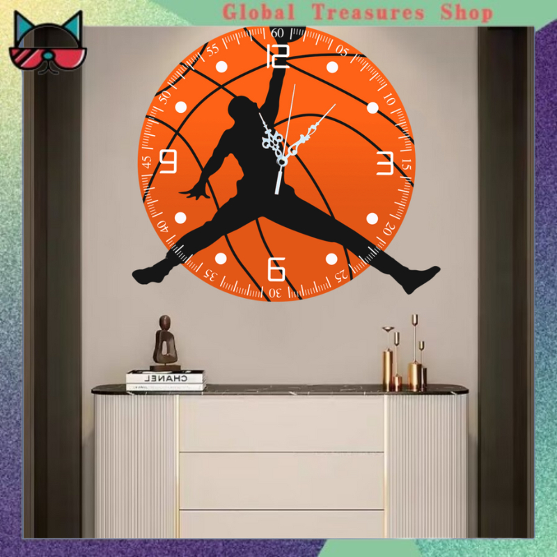 Large Round Wall Clock Modern Owl/Basketball creativity Design Home ...