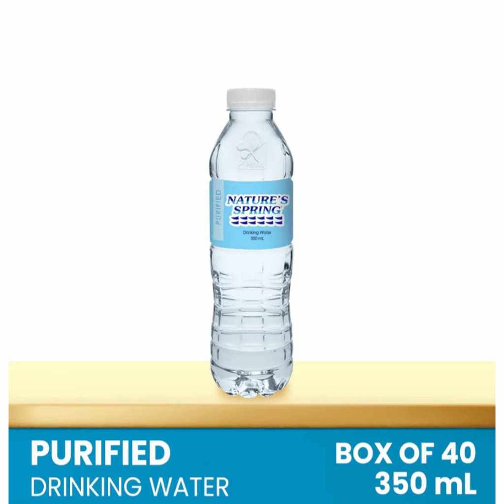 Natures Spring Purified Water 350ml (40 pcs) | Shopee Philippines