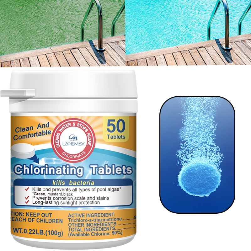 50Pcs Chlorine Tablet for Swimming Pool Effervescent Cleaning Tablet ...