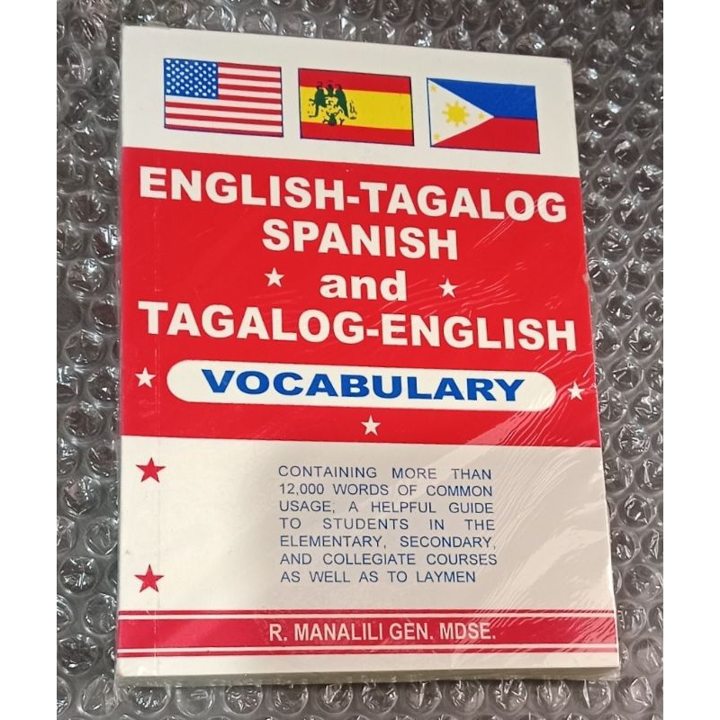 ENGLISH - TAGALOG - SPANISH AND TAGALOG - TAGALOG VOCABULARY | Shopee ...