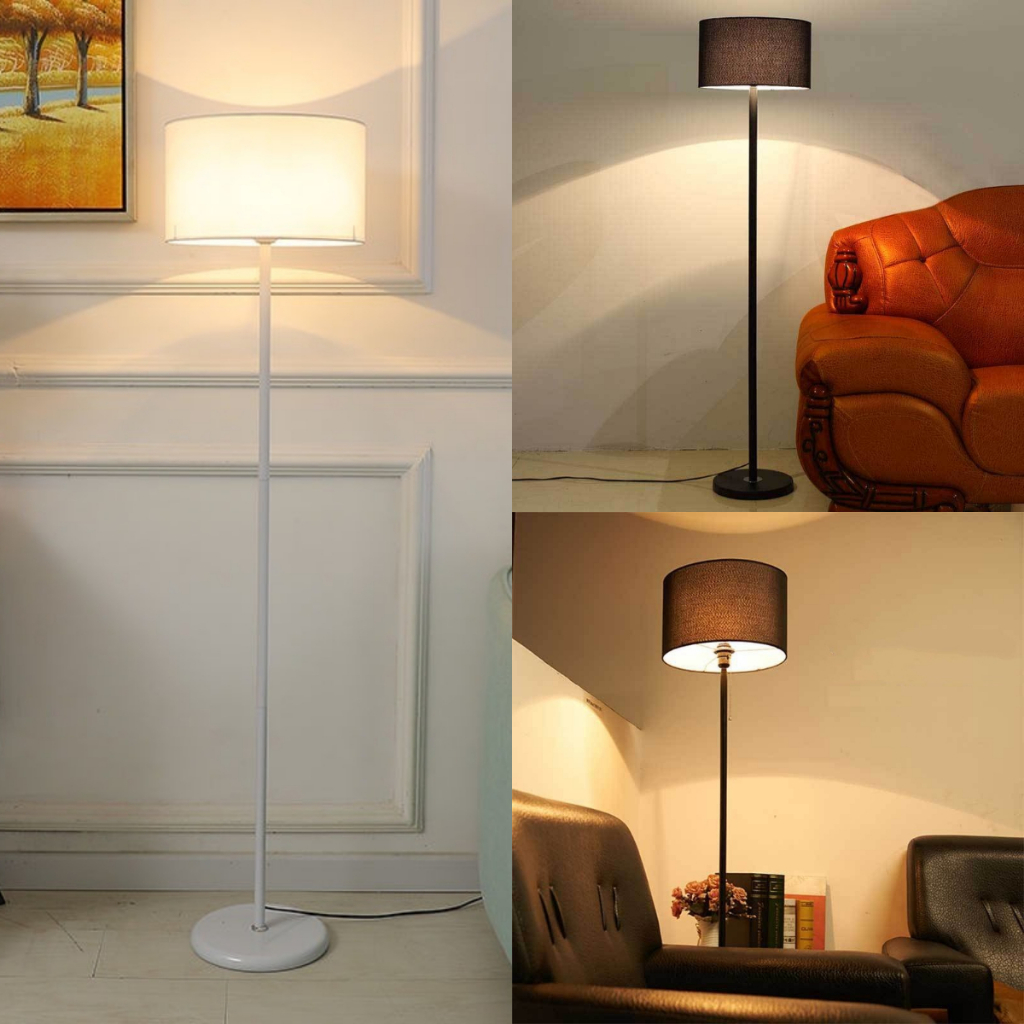 COD Floor Lamp Living Room Bedroom Bedside Lamp Modern Creative Fabric ...