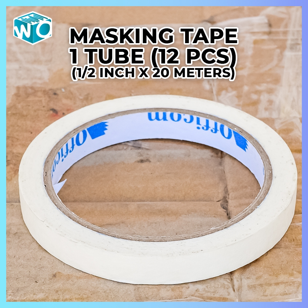 Masking Tape (1 Tube) Paper Tape 2 inch | 1 inch | 3/4 inch | 1/2 inch ...