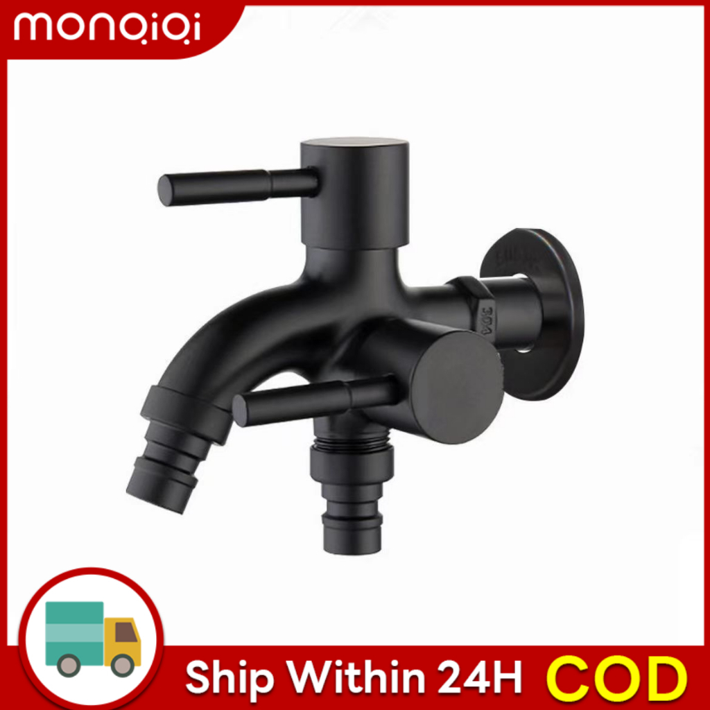 SUS304 Faucet stainless steel 1 Inlet 2 outlet two-way copper valve ...