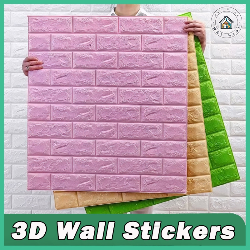 3D Bricks Wallpaper Adhesive Wall Decor bricks foam sticker Waterproof ...