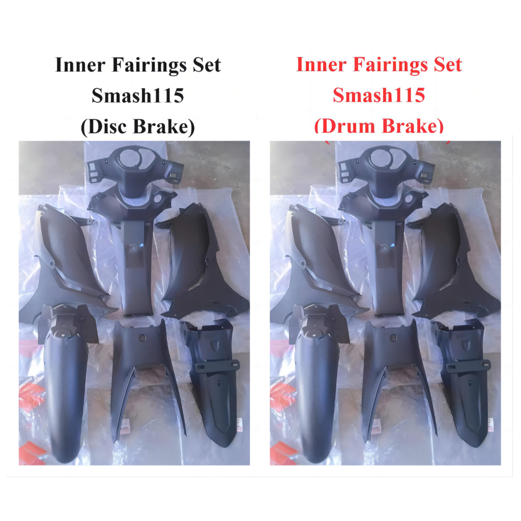 Motorcycle Inner Fairings Set ( 6 In 1 ) - Smash 115 | Shopee Philippines