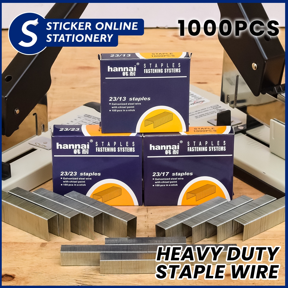 Staple Wires For Heavy Duty Staplers 1000pcs/box 23/13, 23/17, 23/23 ...