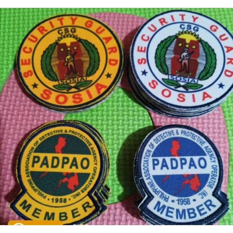 Security padpao sosia patches and name cloth | Shopee Philippines
