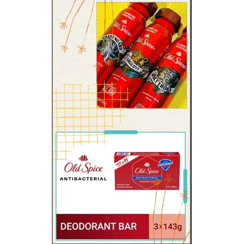 OLD SPICE Body spray KRAKENGARD, BEARGLOVE, WOLFTHORN 150ml deo spray ...