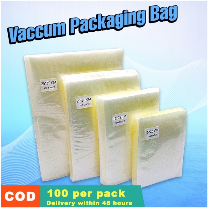 100pcs Vacuum Bag / Vacuum Pouch /Vacuum Sealer | BPA Free, Commercial ...