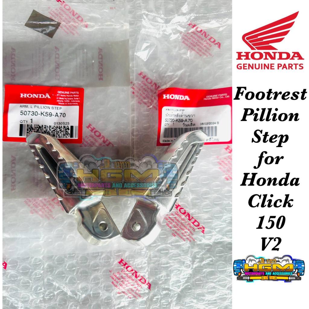 FOOTREST PILLION STEP HONDA CLICK 150i V2 | 50720-K59-A70/50730-K59-A70 ...