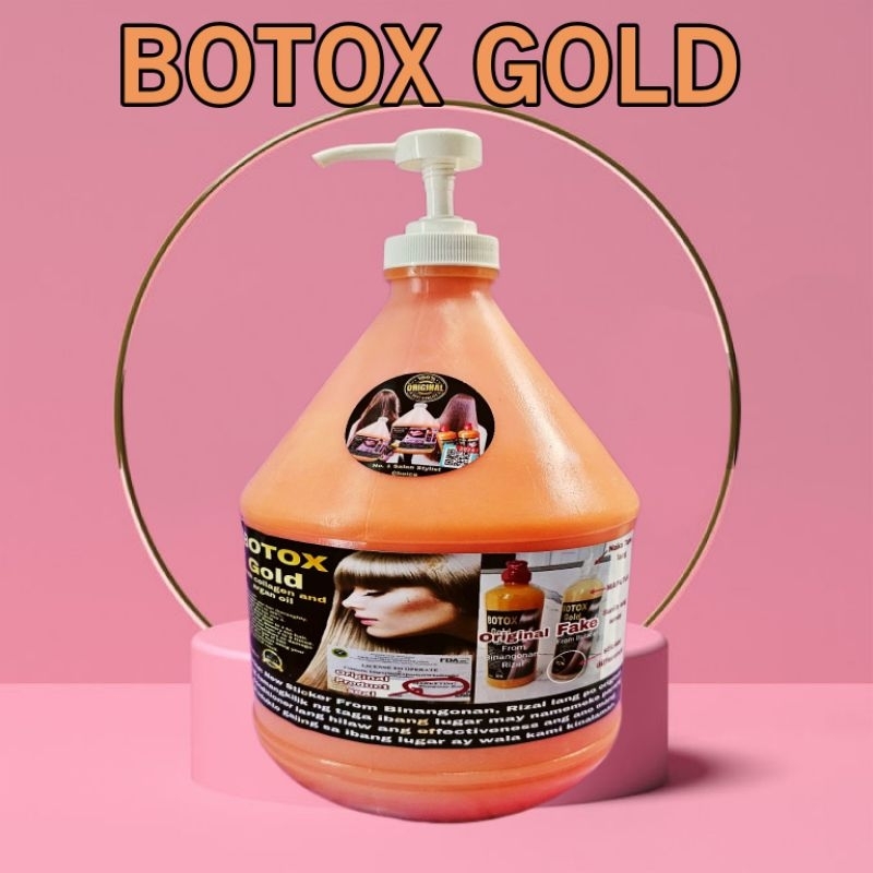 1 GALLON BRAZILIAN HAIR BOTOX GOLD WITH PUMP | Shopee Philippines